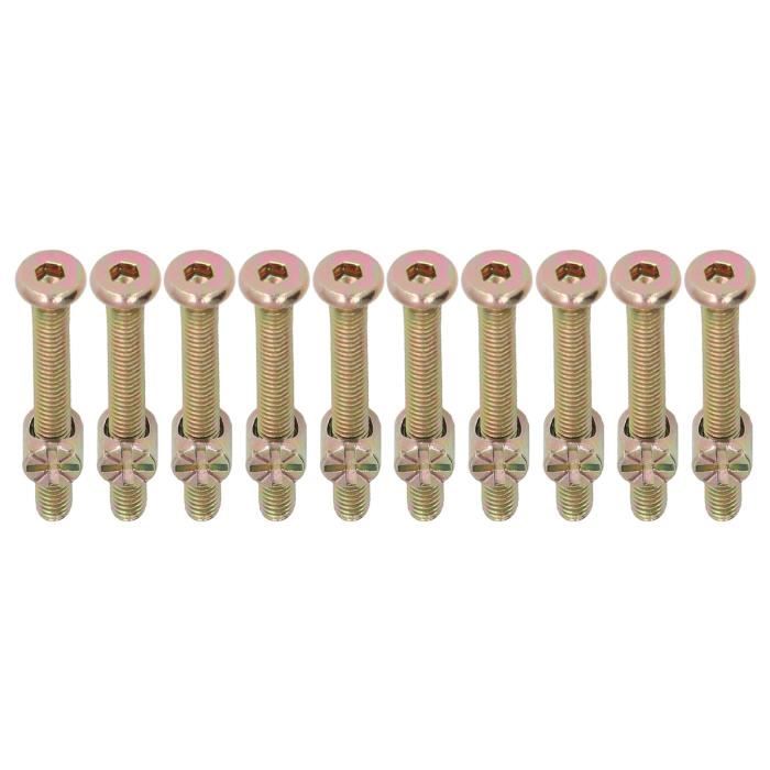 JUL 10 ensembles de vis à tête cylindrique à six pans creux M6 en acier ...