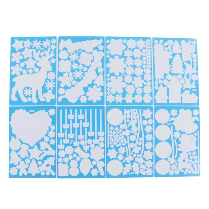 ZERONE 8 Stickers Noël Fenêtre Autocollants Électrostatiques Luminous ...