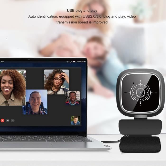 Caméra Pc Webcam Usb, 1080P 30Fps Webcam Pour Ordinateur Pc Avec Double ...