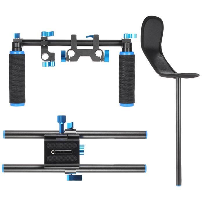 Caméra Support d 'Epaule Stabilisateur avec 1/4" Mont Curseur 15mm Tige ...