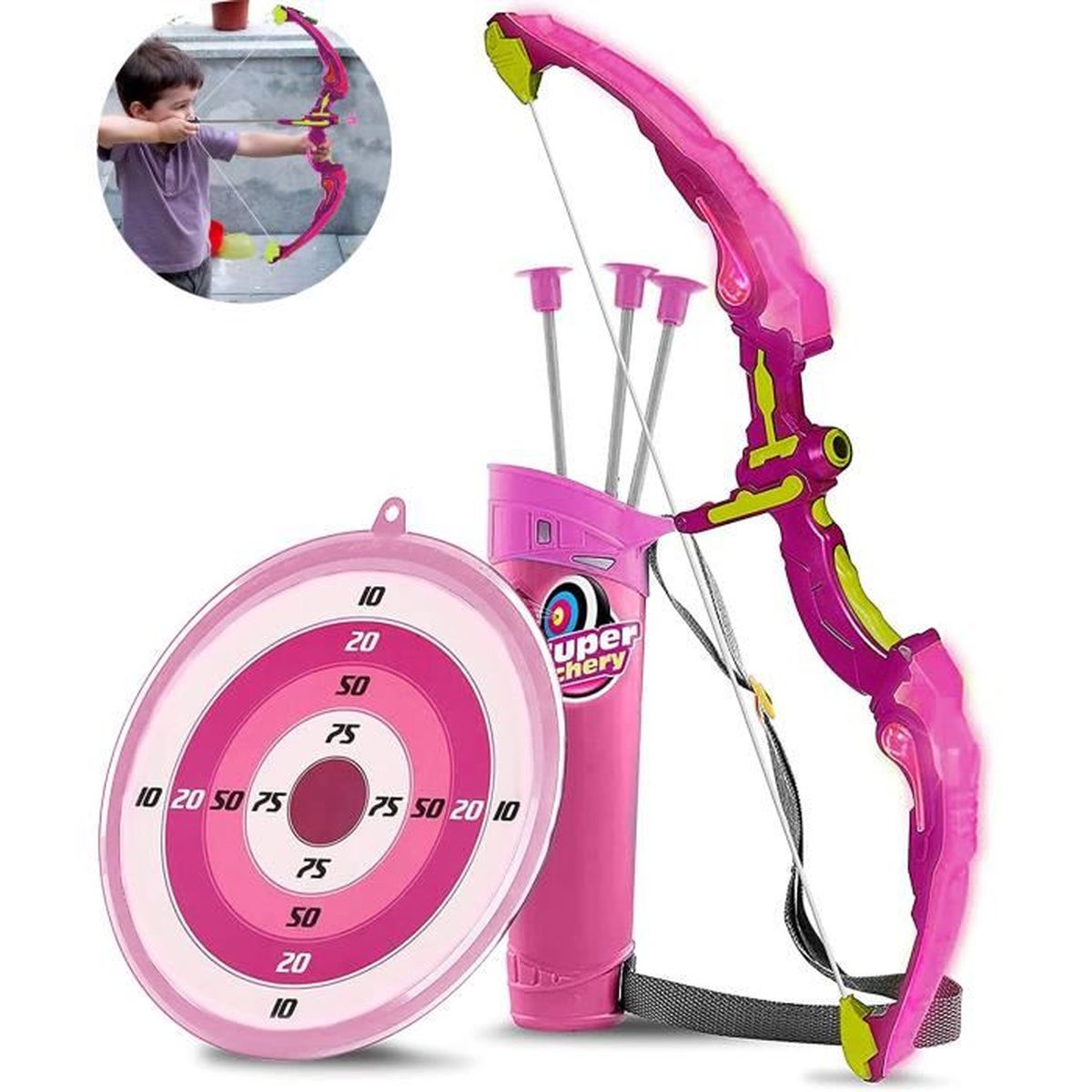 Arc et Flèches pour Enfants - Jeu de tir à l’Arc pour Enfants - Tir à l ...