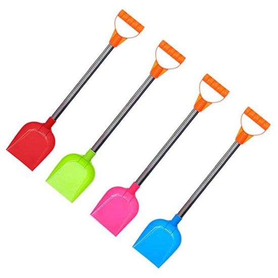 Lot de 4 pelles à neige en plastique pour enfants avec manche en métal ...