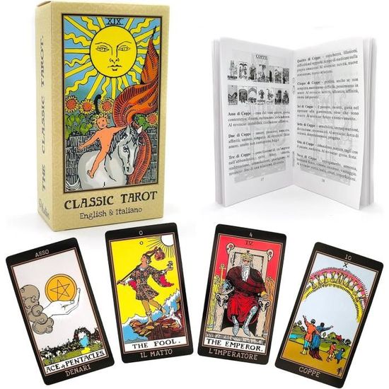 Jeu De Tarot Classique De 78 Cartes Pour Débutants Avec Guide En ...