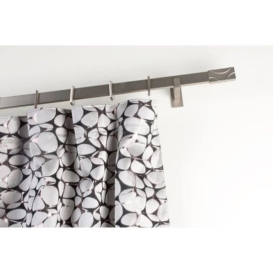 InCasa Tringle a Rideaux 31 x 12 mm, L. 260 cm. en Acier satine Complet - Cdiscount Maison
