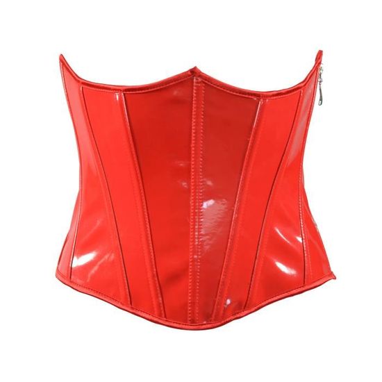 Corset en PVC Noir Sexy pour Femme,Lingerie Basque,Steampunk,Top Goth ...