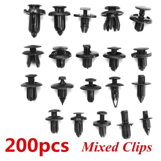 NEUFU 200X Assortiment Clips garniture 20 communes de voiture Fastener ...