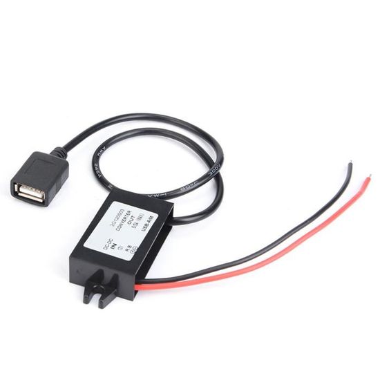 MAD Alimentation abaisseur USB EBTOOLS DC DC 12V à 5V 3A USB Converter ...