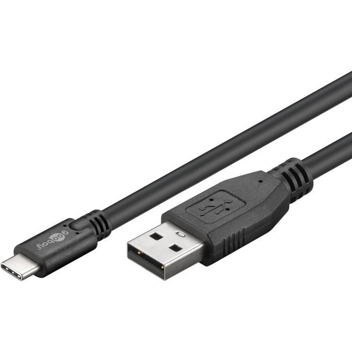 Câble USB 2.0 USB-C vers USB A, Noir, 0.5m Longueur.[D438] - Cdiscount ...