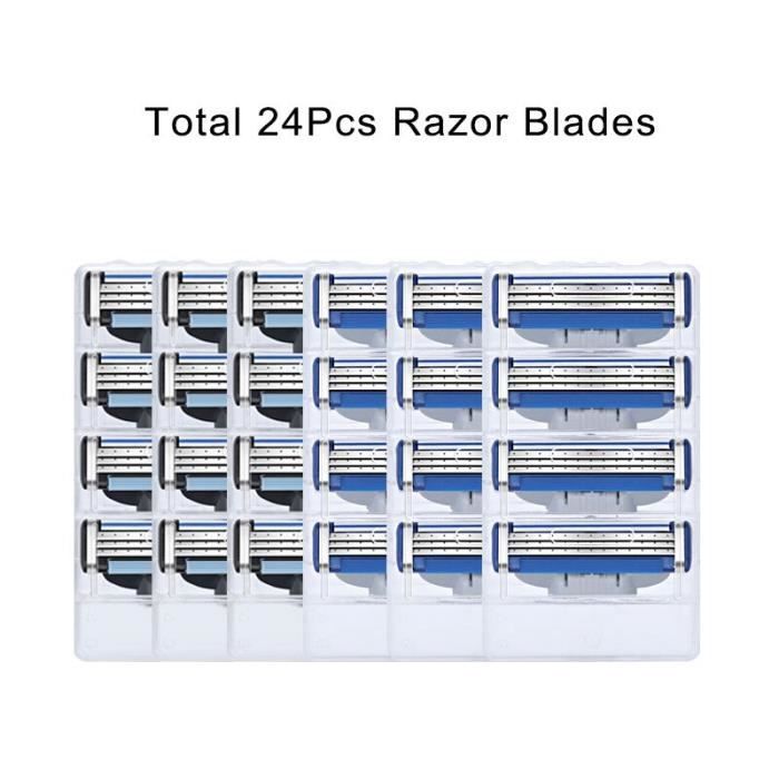 Men 3 Layer Shaving Straight Razor Blades For Mach 3 Turbo Sensitive ...