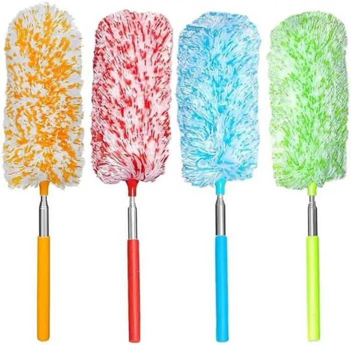 Plumeau extensible en microfibre avec manche télescopique Orange 33-81 ...