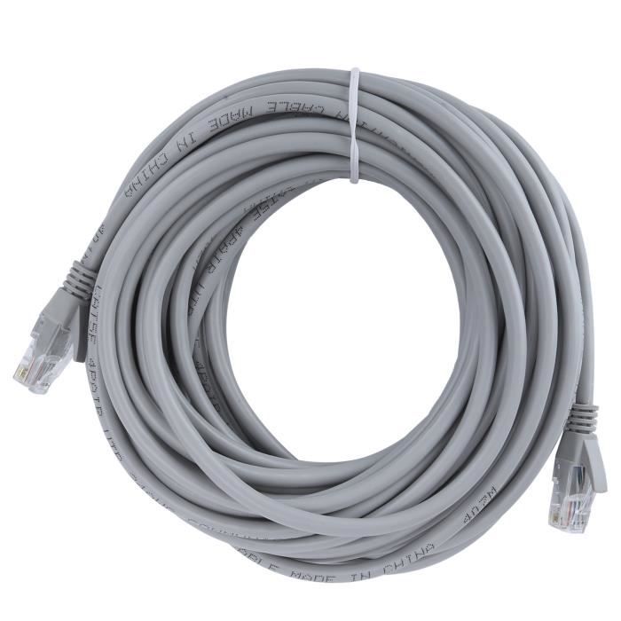 Câble réseau Câble Réseau Gris Fil de Cavalier d'Ordinateur RJ45 Cat5E ...