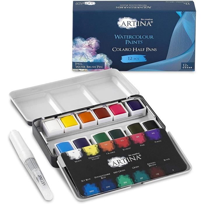 Artina Colaro Palette peinture Boite peinture aquarelle - Boite ...