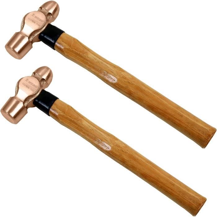Lot De 2 Marteaux À Panne À Billes En Cuivre, 226,8 G + 340,2 G (0,9 Kg ...