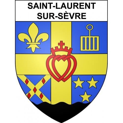 Saint-Laurent-sur-Sèvre 85 ville sticker blason écusson autocollant adhésif - Taille : 4 cm ...