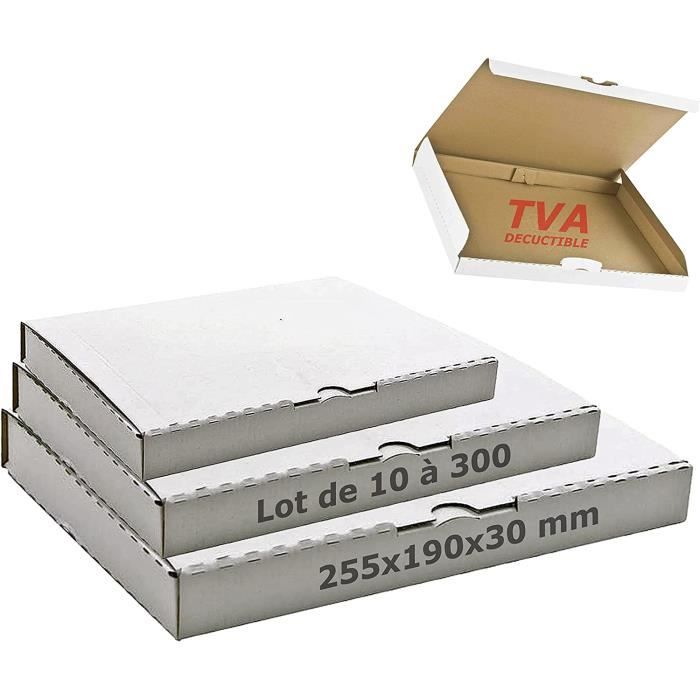 Lot de 300 Boites postales extra plates blanches 255x190x30 mm boite ...