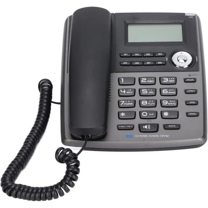 Téléphone Filaire pour la Maison, téléphone Filaire Grand écran ABS ...