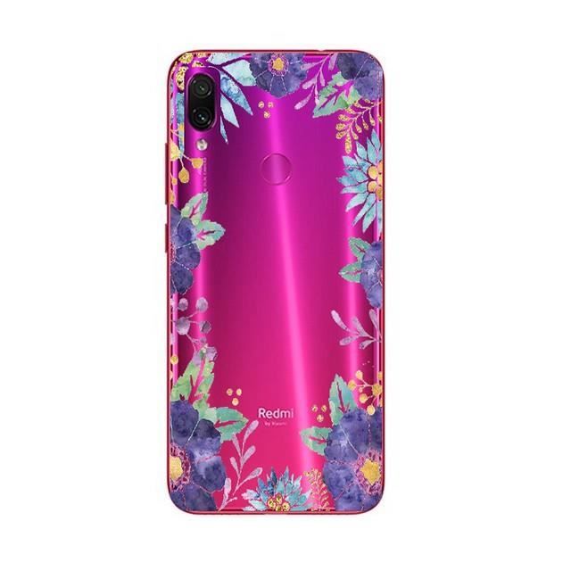 Coque Redmi Note 7 Fleur 15 Violet Pastel Tropical Or Transparente ...