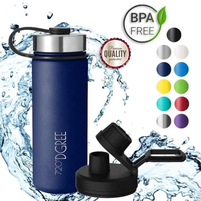 Bouteille thermos double en acier inoxydable de paroi 710ml m. Sans couvercle 720 dgree NOLIMIT ...