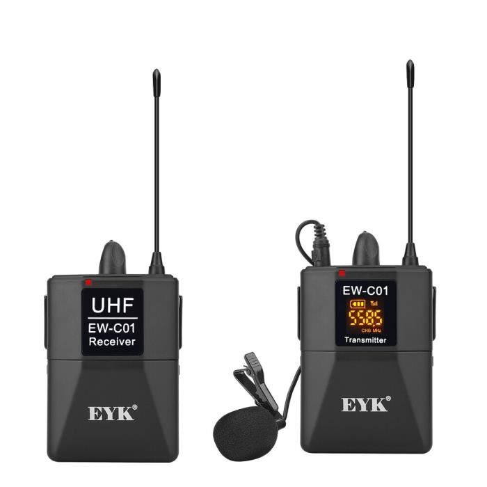 Microphone,téléphone avec caméra DSLR 30 canaux, UHF, sans fil, double ...