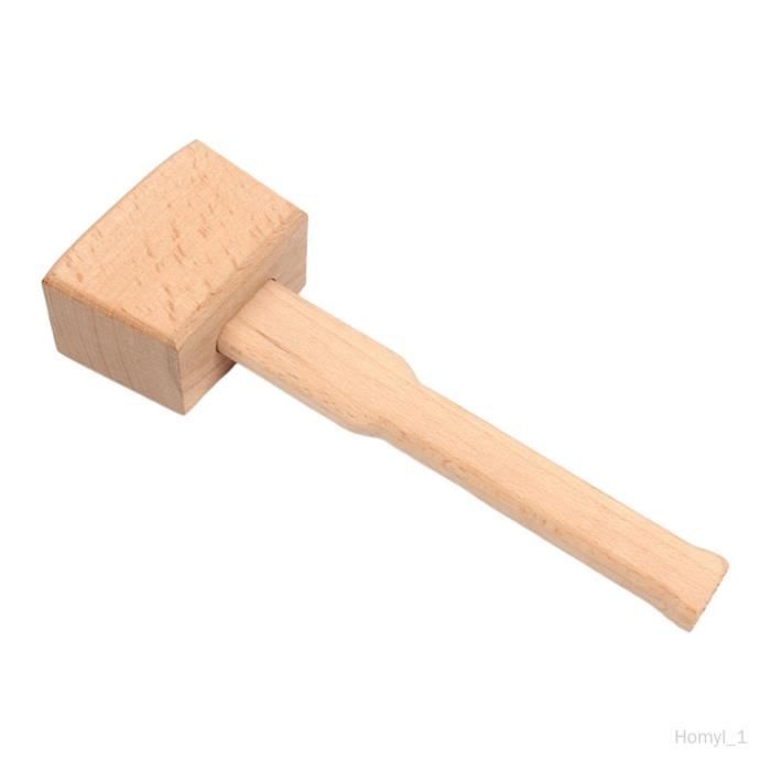 Maillet en bois avec poignée - COLAXI - Marteau en bois de hêtre ...
