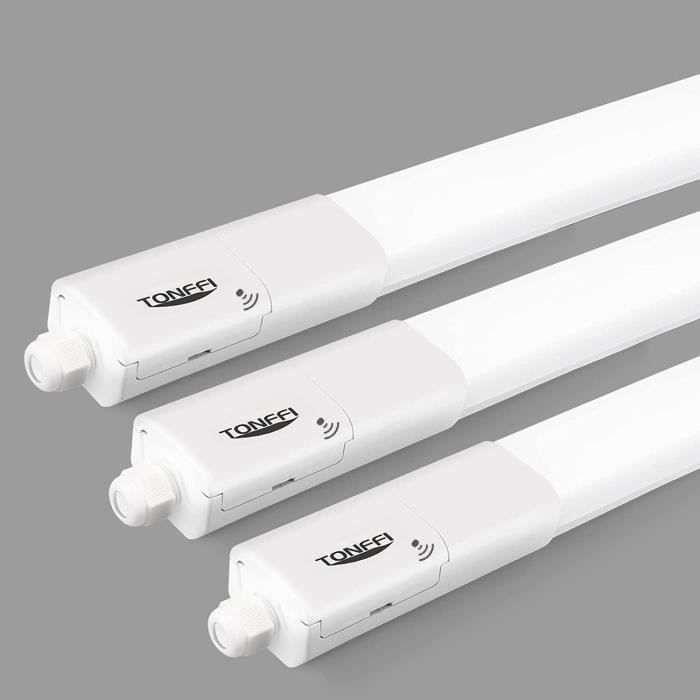 3 Pièce Neon Led 115Cm Avec Detecteur Mouvement, Reglette Led 36W ...