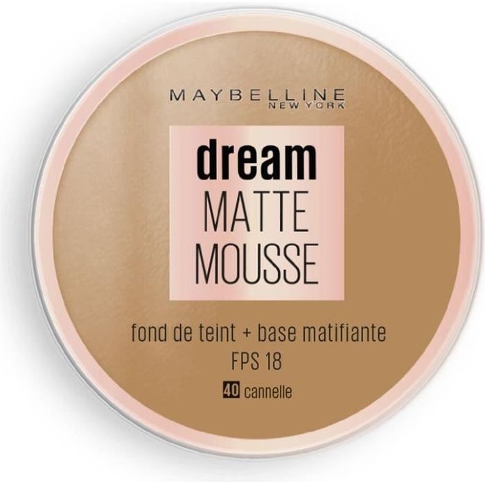 Maybelline Dream Mat Mousse Fond de Teint 40 Cannelle 18ml - Cdiscount ...