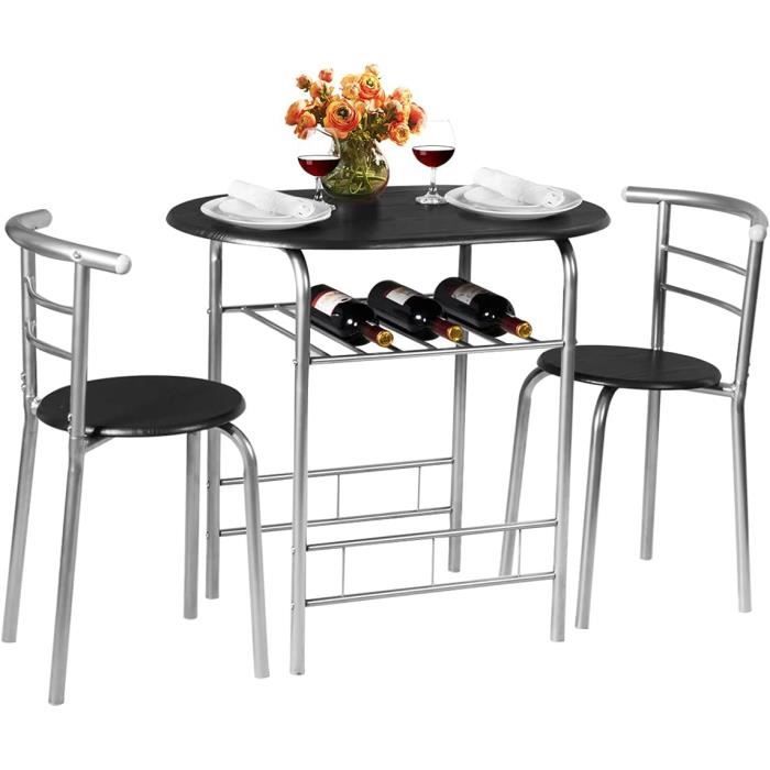 GOPLUS Ensemble de Table et 2 Chaises de Salle à Manger 2 Personnes ...