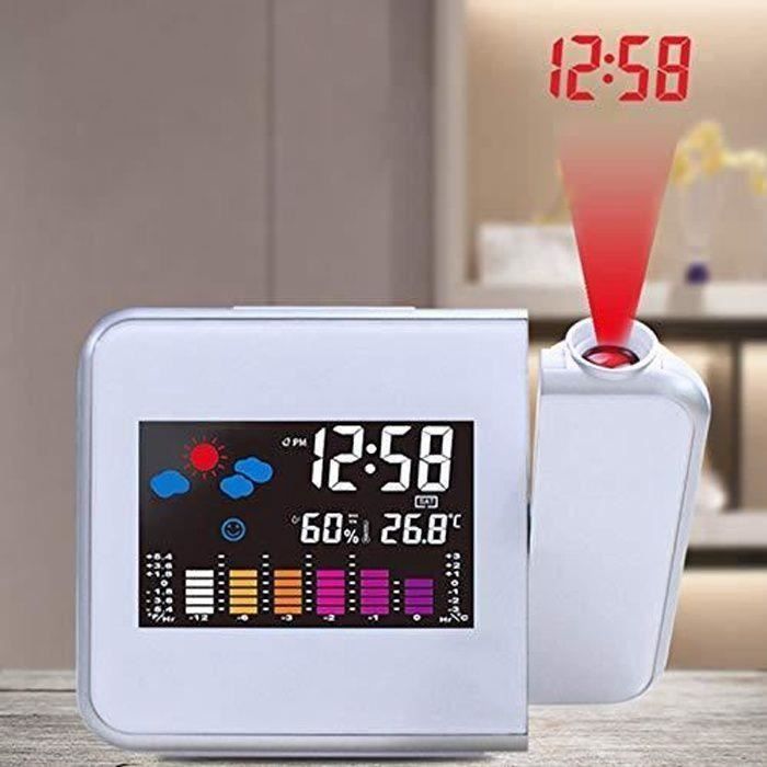 GOD09064-Réveil à Projection projecteur à Plafond incurvé à LED ...