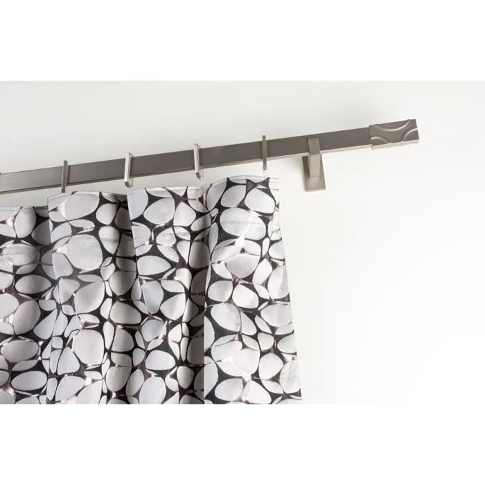 InCasa Tringle a Rideaux 31 x 12 mm, L. 260 cm. en Acier satine Complet - Cdiscount Maison