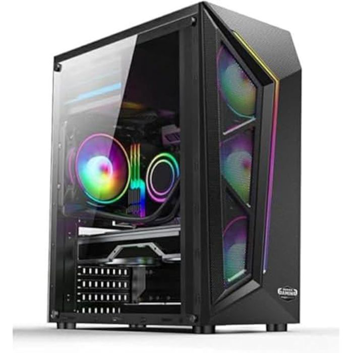 Boîtier PC et Ordinateur Portable Gaming Machpower - LED RGB + 4 ...