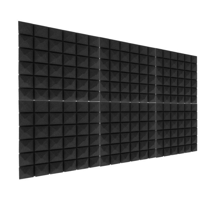 30 x 30 x 5 cm Mousse Acoustique Pack de 6 Pièces Panneau Absorbant ...