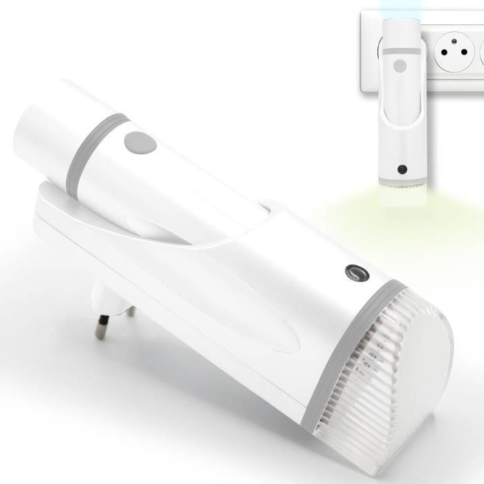 Lampe Torche-Veilleuse Led Blanche À Piles - Avec Détecteur De ...