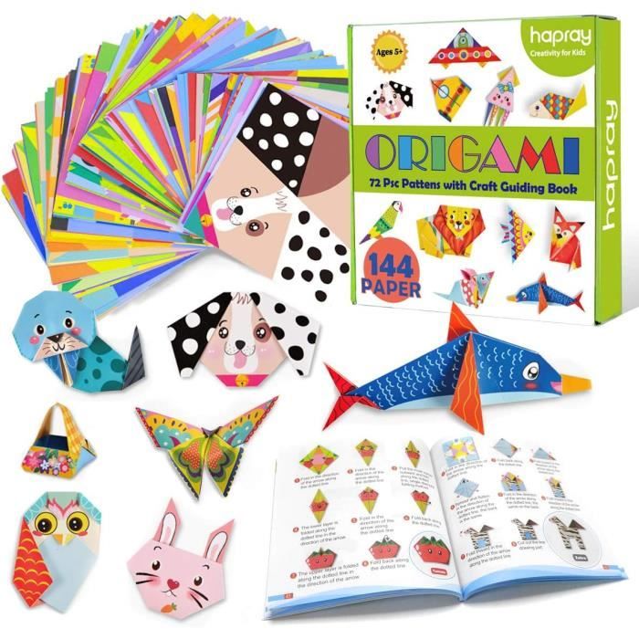 Hapray Origami Kit 144 feuilles de papier origami pour enfants 72 ...