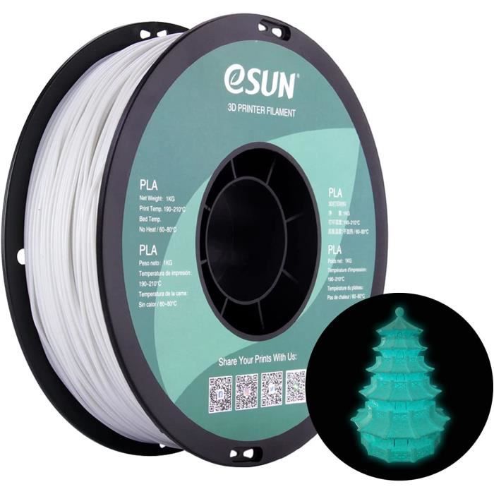 ESUN PLA Glow in the Dark Filament 1.75mm, Imprimante 3D Filament PLA ...