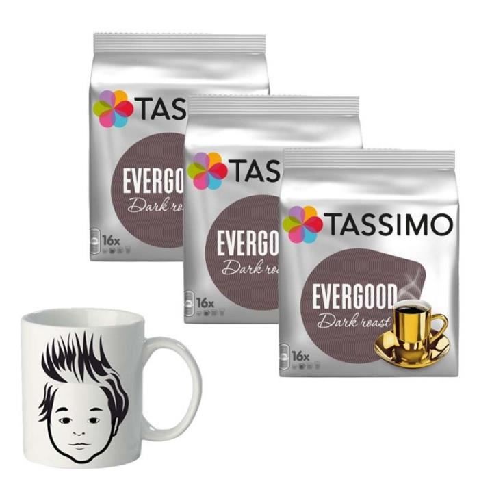 3 Tassimo Evergood Darkroast + Mug - Cdiscount Au quotidien