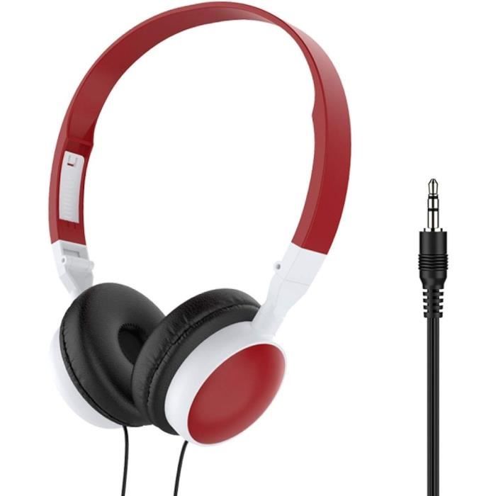 Casque Audio Filaire Pliable 3,5 Mm Hifi Bass Casque De Jeu Pour ...