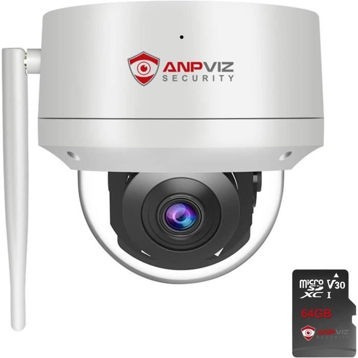 5Mp Caméra Surveillance Wifi Extérieure, 2,4Ghz Ptz Caméra Ip ...