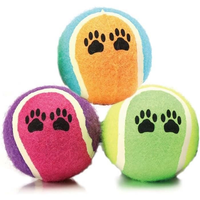Lot De 3 Balles De Chien, Balle De Tennis, Jouet Pour Chiens, Animaux Domestiques[G1532] - Cdiscount