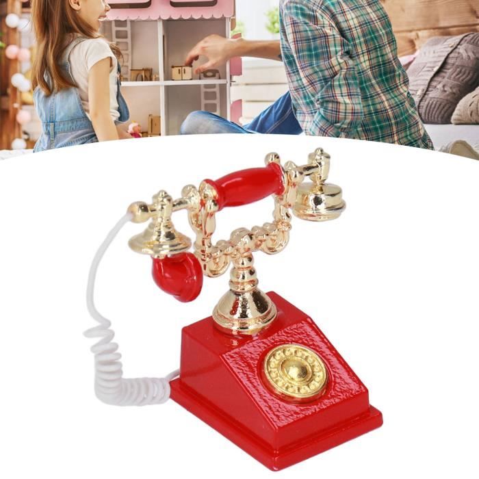 ZERONE Modèle de mini téléphone de maison de poupée Mini modèle de ...