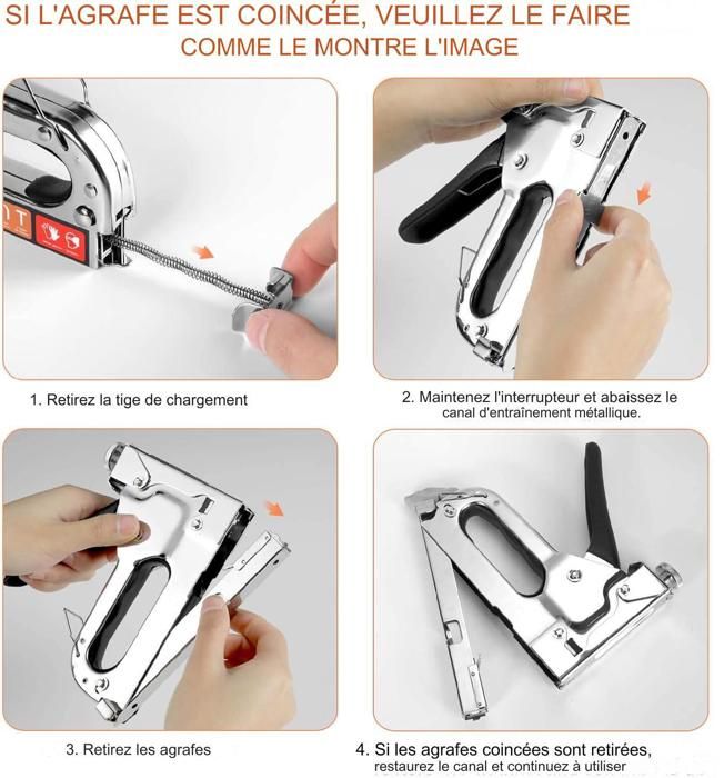 Agrafeuse Cloueuse - BIGILANTUH - Modèle Bricolage - 3000 Agrafes ...