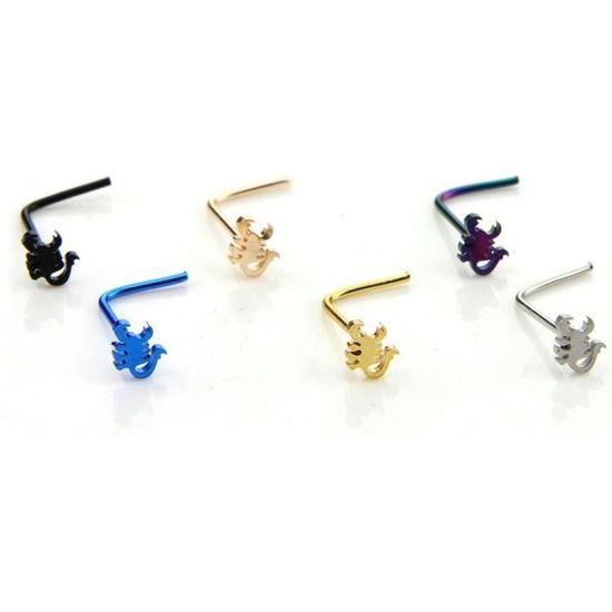 6 Pièce Piercing Nez Homme En Forme D'Animal Septum Ring Coloré[u2700 ...