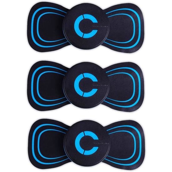 Mini appareil de massage à micro-courant EMS 3pcs - Mini masseur électrique sans fil pour le cou ...