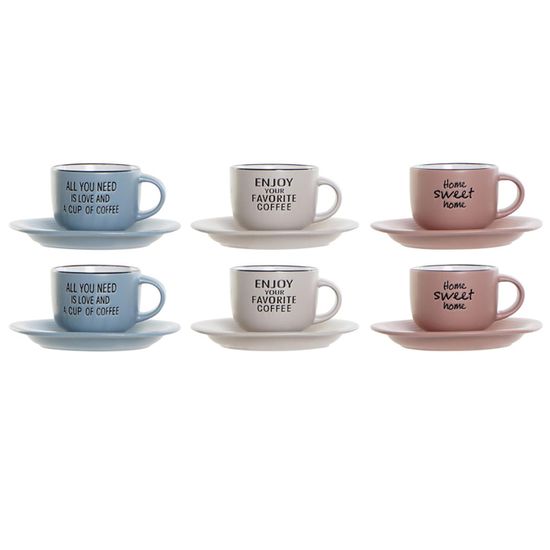 Set de tasses - Marque - Modèle - Céramique - Bleu - 6 pièces ...