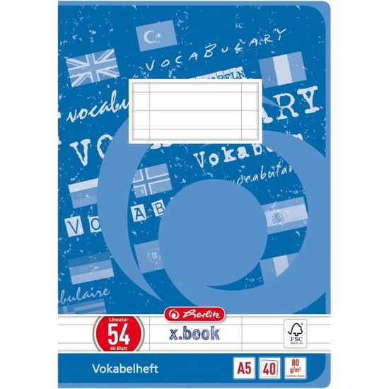 Carnet De Vocabulaire A6 60 Pages Label Fsc Mixte A4[u5822] - Cdiscount ...