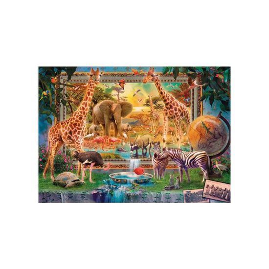 Puzzle 4000 pièces - EDUCA - Animaux de la Savane - Zèbre, Éléphant ...