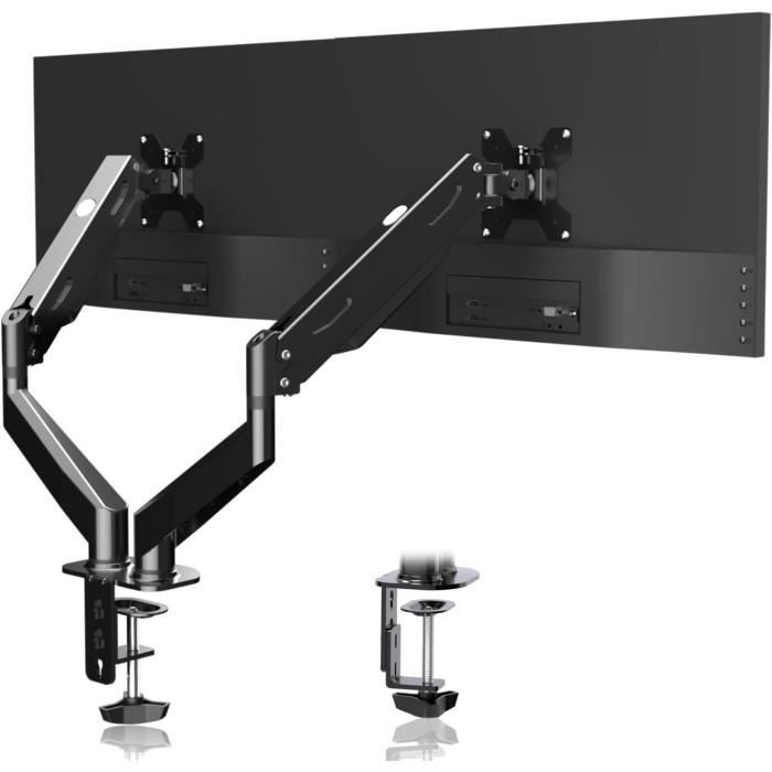 Politen Support écran pour 2 écrans, Support écran PC pour Bureau, Bras ...