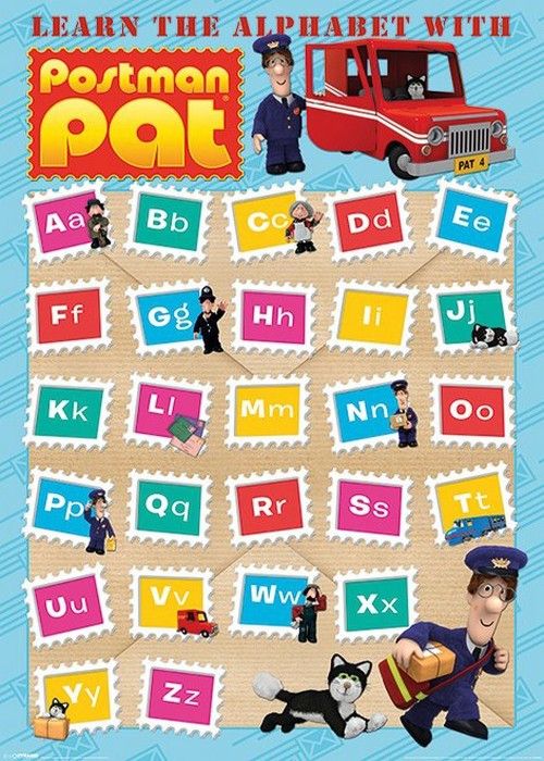 Postman Pat - Pierre le facteur - Alphabet - 61x91,5cm - Affiche ...