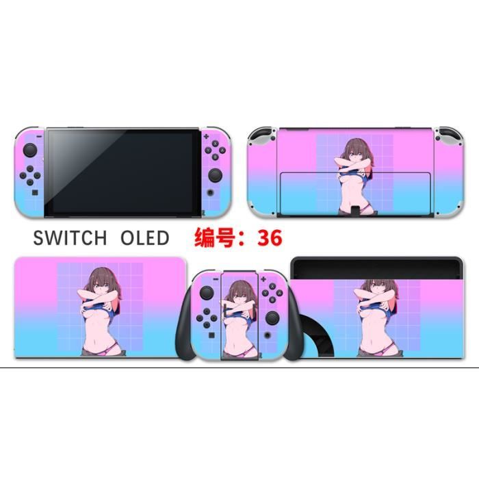 DELO 036 - Autocollant de peau de protection à couverture complète pour Nintendo Switch OLED ...
