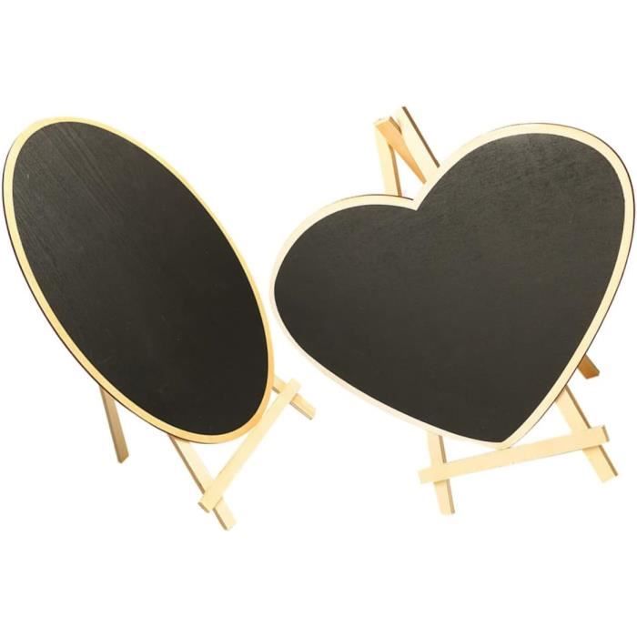 Mini Tableau Chevalet Coeur 2 Pièces Numéros De Lieu Planches X Avec ...