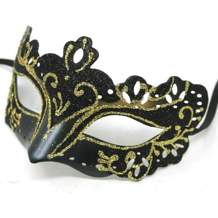 Mesdames Noir et Or Rialto Vénitien Masquerade Parti Yeux Masque de ...